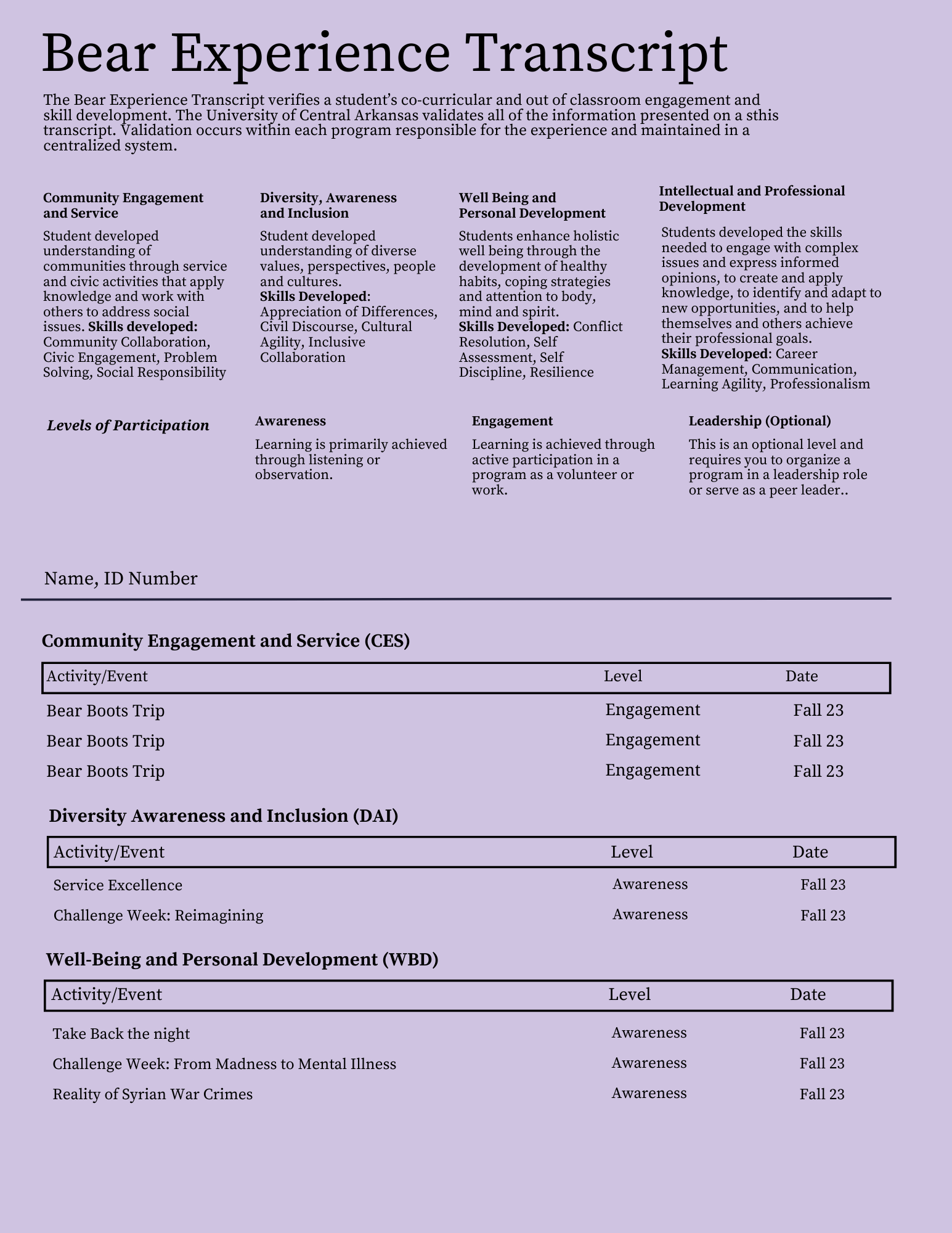 Bear Experience – Home