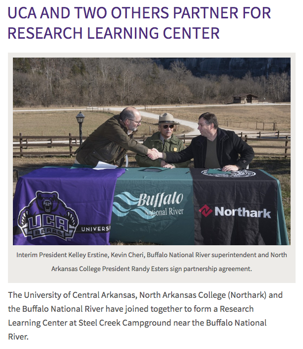Partnership with Northark and Buffalo National River