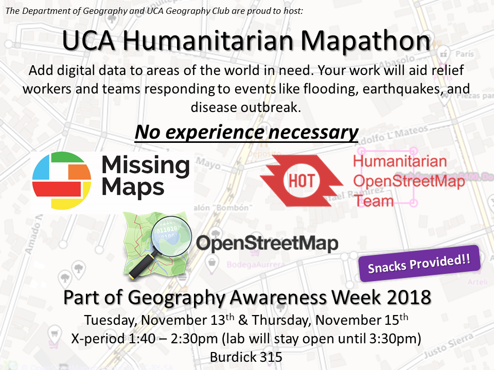 Geography Awareness Week 2018 Events