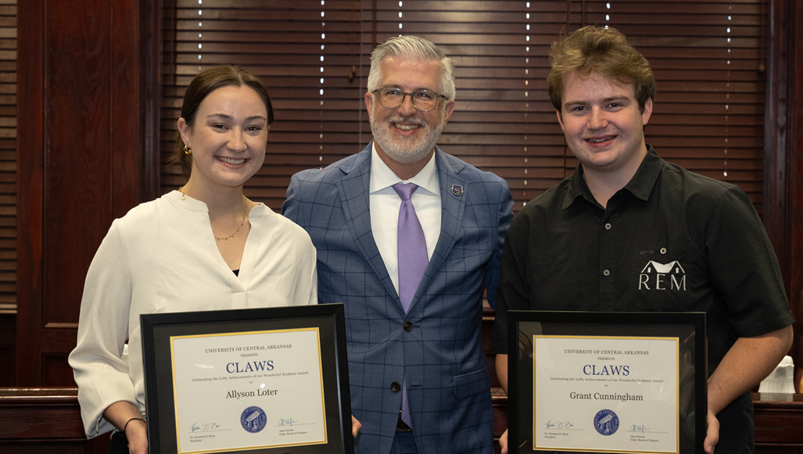 UCA News – Two students receive CLAWS award at October board meeting