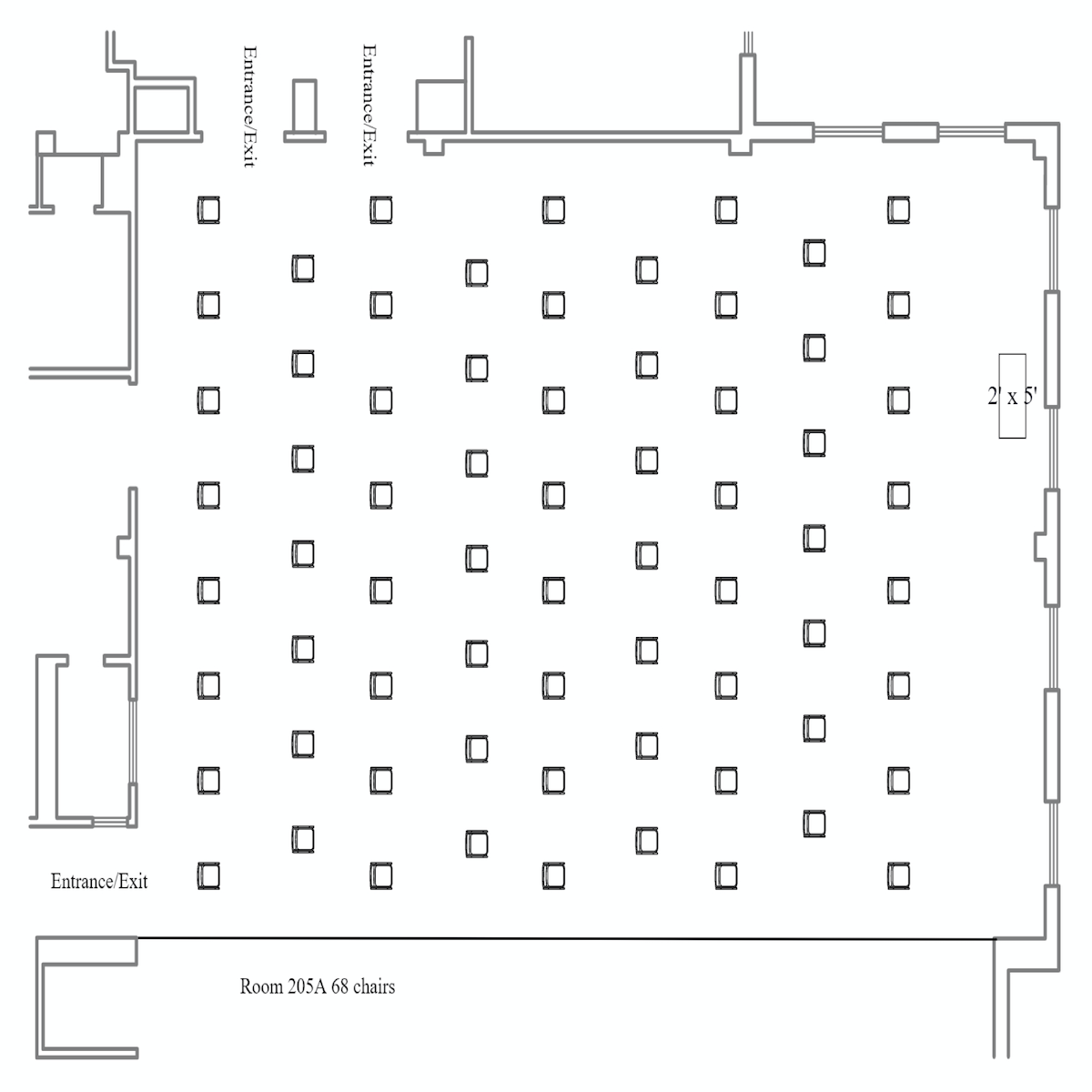 COVID-19 Meeting Room Setup Diagrams w/ Six-Foot Distancing Requirement