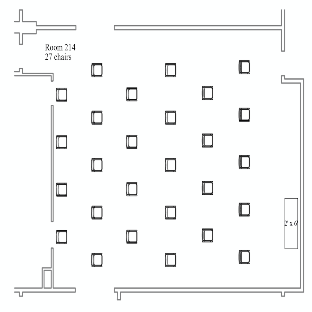 COVID-19 Meeting Room Setup Diagrams w/ Six-Foot Distancing Requirement